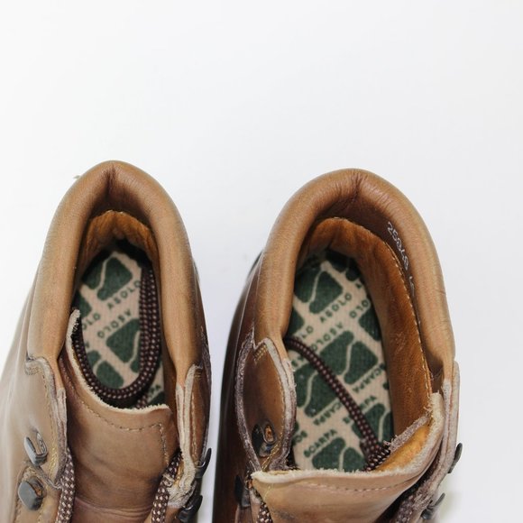 Scarpa | Shoes | Vintage Scarpa Asolo Italy Brown Leather Hiking Boots ...